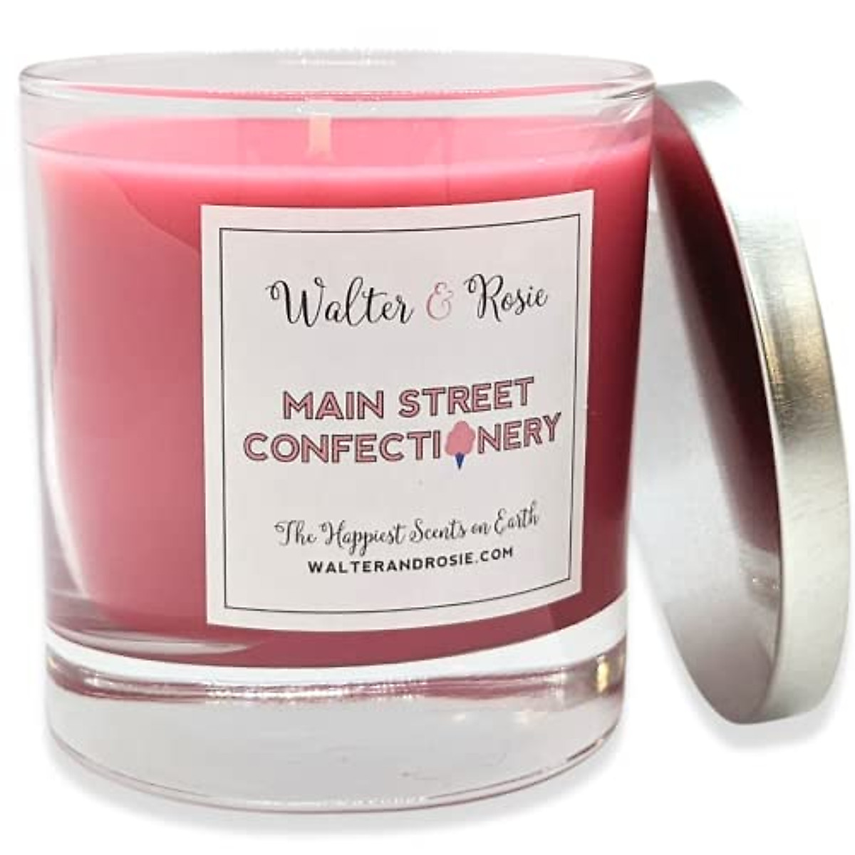 Walter & Rosie Candle Co. - Main Street Confectionery 11oz Scented Candle Inspired by Disney Scents - Smell Like Disney Resorts - The Happiest Scents on Earth - Soy Blend - Burns Up to 40 Hrs.