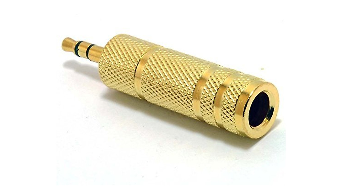 iMBAPrice Premium Adapter Stereo Gold Plug 3.5mm M to 1/4" F Adapter ...