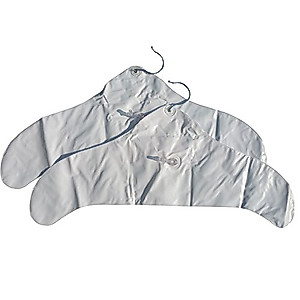 Coralpearl Inflatable Hanger Travel X 4, White Round Shoulder, Portable Folding Clothes Drying Rack in Metal Hook,Space Saving Coat Storage Set Non Slip Foldable for Home Car Camping Indoor Outdoor