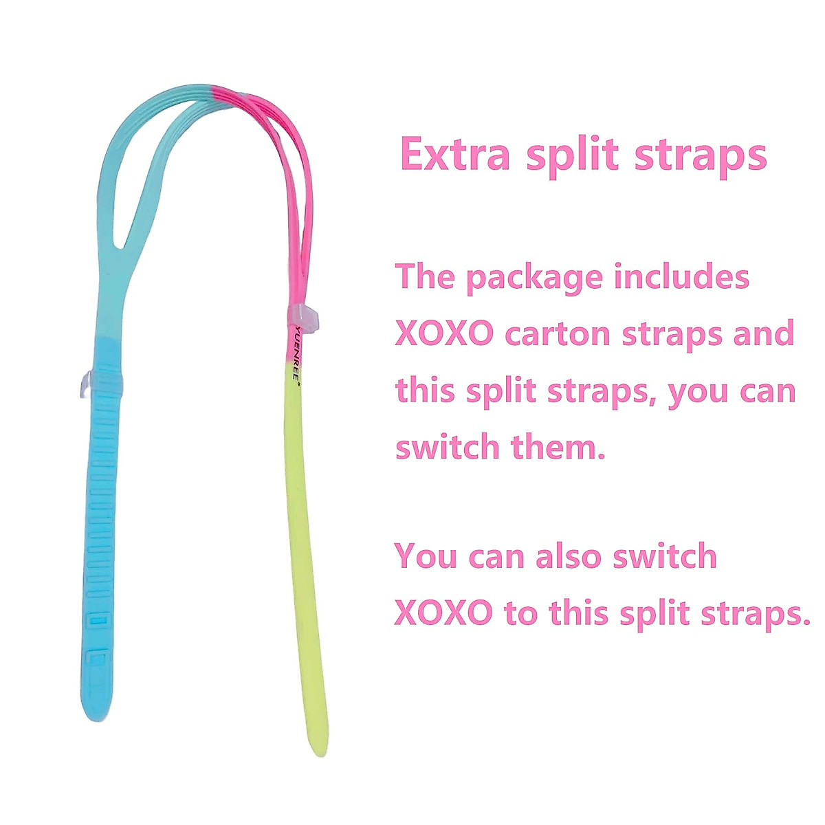 YUENREE Girls Swim Goggles - Bling Swimming Goggles for Girls Ages 4-12 - No Leak, Anti-Fog, UV Protection, Easy to Adjust and Non Slip - with Hard Travel Case- Rainbow