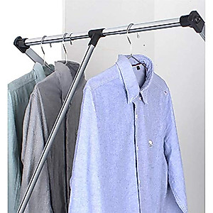 Drop-Down Wardrobe Lifting Rails, Adjustable Wardrobe Clothes Rail, Black Nickel-Plated Width Adjustable, Saving Space, Bearing 30KG (Size : 660-890mm)