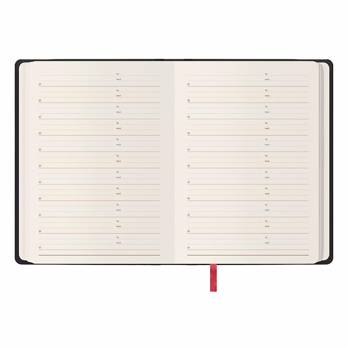 Dohe - Diary 2024 – Day Page – Size: 15 x 21 cm (A5) – 336 Pages – Stitched Binding – Hardcover – Black – Manaos Model