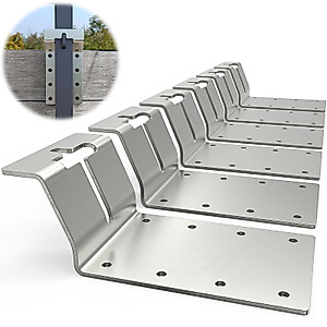 ForoGore 6 Pack T-Post Bracket 3" (Vertical) T Post Mounting Bracket, Mounting T Post Bracket for Signs, Plywood Install