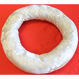 F778 Silk Brocade Ring Cushion Pillow for Tibetan Singing Bowl Hand Made in Nepal