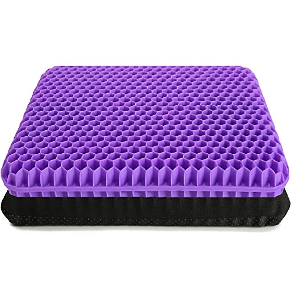 NC Gel Seat Cushion for Long Sitting, Pressure Relief pad, Back, Hip, Sciatica, Tailbone Pain Relief Cushion, Use for The Car, Office, Wheelchair, Stadium Bleachers, Outdoor Travel .(Purple)