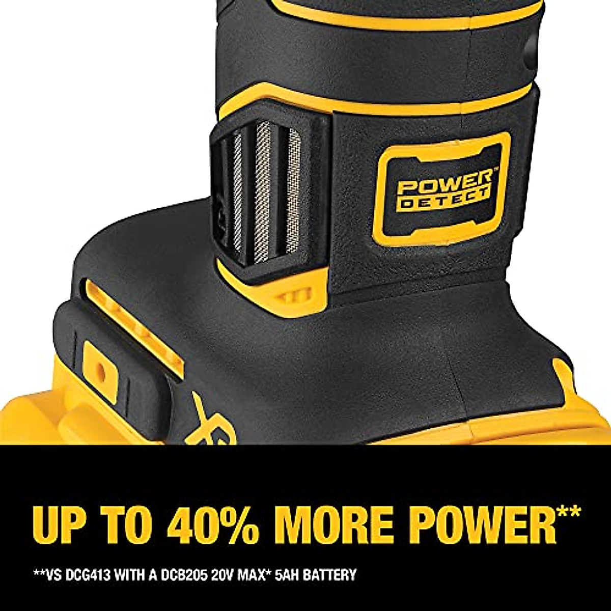 DEWALT 20V MAX* XR Angle Grinder, Trigger Switch, Power Detect Tool Technology Kit, 4-1/2-Inch to 5-Inch (DCG415W1), Grey,yellow,black