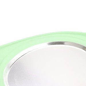 GLOGLOW Rolled Ice Cream Maker, Food Grade Wear Resistance ABS Plastic Aluminum Ice Cream Roller Plate Simple for DIY (Green)