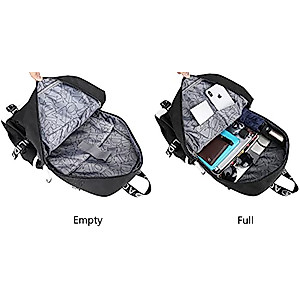 Roffatide Anime Attack on Titan Levi Wings of Freedom Ackerman Laptop Backpack with USB Charging Port & Headphone Port