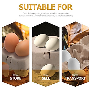 Zerodeko 100 pcs pulp egg tray egg paper carton egg carton for farm pulp paper egg tray egg transport holder egg holder for refrigerator mini eggs empty egg carton blank packing supplies