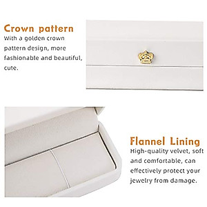 iSuperb Set of 2 Long Chain Necklace Box Velvet Interior Jewelry Gift Box Case Necklace Pendant Box Bracelet Box Jewelry Display for Wedding Engagment