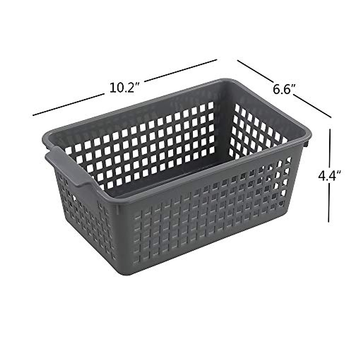 Vcansay Small Plastic Storage Basket, 6 Packs
