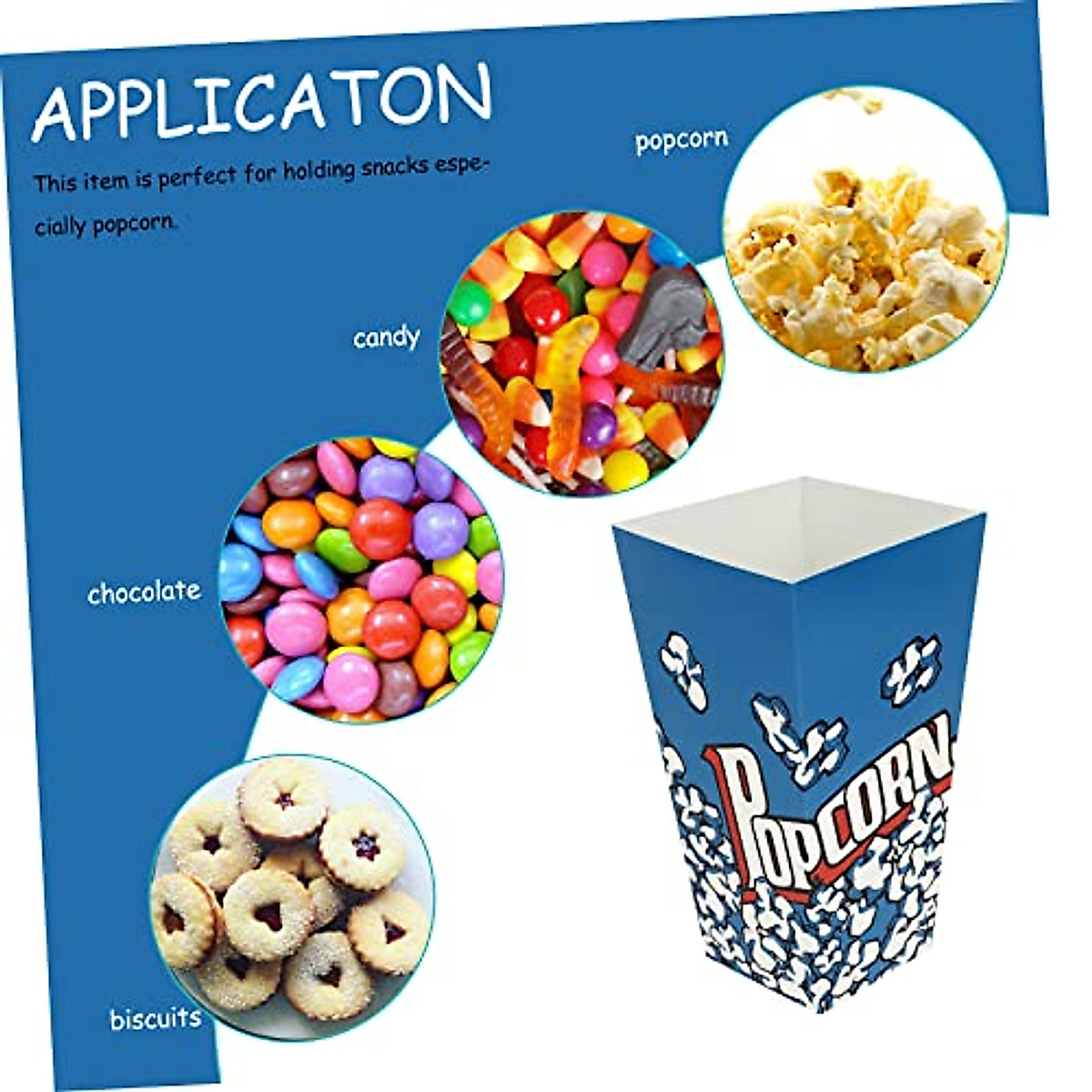 TOYANDONA 100pcs Popcorn Boxes Popcorn Popcorn Box Disposable Containers Food Container Microwave Popcorn Carnival Popcorn Bags Popcorn Container Popcorn Paper Bags Popcorn Boxes for Party