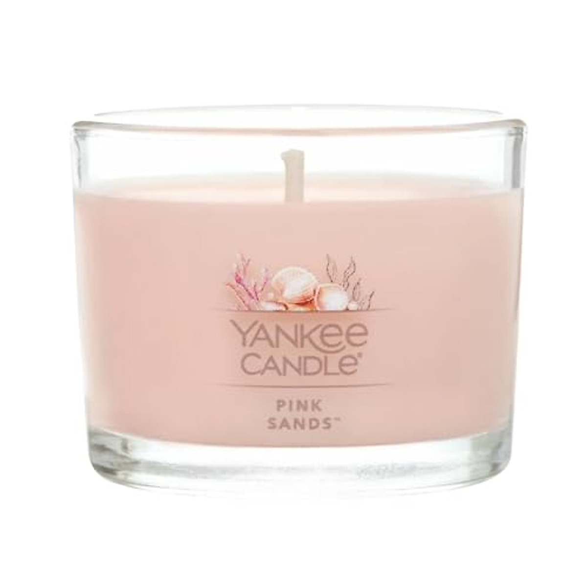 Yankee Candle Signature Votive Mini Candle Jar, Sweet Serenity Variety Pack, Natural Soy Wax Blend Candle with Natural Fiber Wick, 1.3 OZ Glass Jar (Pack of 4)