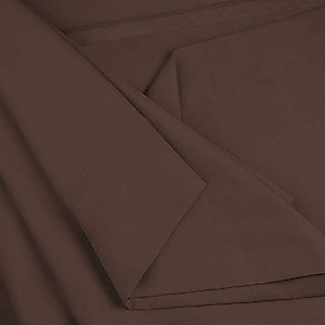 4-Piece BedSheets Set-800 Thread Count-100% Cotton Bedding Set for Short Queen Size Bed-Long Staple Cotton, Sateen Weave, Fits Upto 12'' Deep Pockets Fitted Sheet-Chocolate