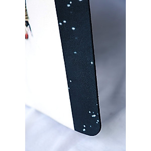 Auric Moon Goddess Luxury Suede Yoga Mat White, Black, Gold 5 ft. x 2 ft.
