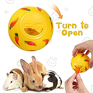 9 Pack Stack up Bunny Cups and Treat Ball for Bunny Toys Rabbit Food Dispenser Rabbit Stacking Cups Snack Ball Rabbit Toys Snack Cups Rainbow Colors Plastic Nesting Toys for Small Animals Rabbits
