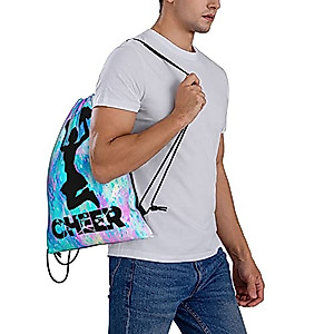 ISTYTOP Cheer Drawstrings Bags Backpack Pink Waterproof Light Durable Gym Sports Yoga Beach Sackpack Party Favor Bags