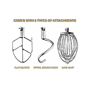 INTBUYING Commercial Food Mixer 15L Dough Kneading Machine Commercial Food Stand Mixer Double -speed Double-acting 304 Stainless Steel