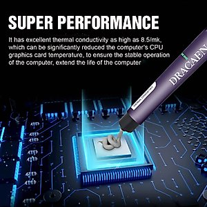 Dracaena Thermal Compound Paste (4Gram), Carbon Based High Performance, Heatsink Paste, Thermal Compound CPU for All Coolers, Thermal Interface Material -CTG9