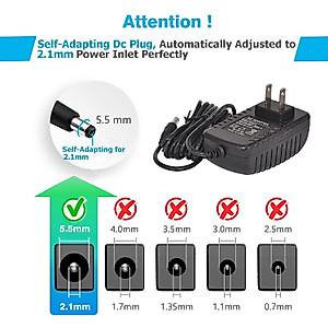 SUPON AC 100-240V to DC 9V 9Volt 2A 1.5A 1A 0.5A, 5.5x2.1mm Plug Switching Supply Power Adapter for Video LED Light L122T VILTROX L116T Monitors, Security Camera CCTV Router Humidifier WiFi Webcam