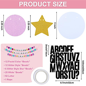 Motiskyy 114 DIY Giant Glitter Friendship Bracelet Banner in My Era Banner Friendship Themed Decor Customizable Happy Birthday Party Supplies Friendship Garland 2024 Graduation (Purple Blue)