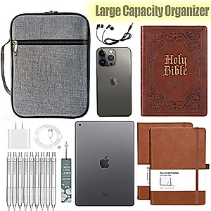 Bible Cover Large Carrying Book Case Multi-Functional Bible Case Stationery Pencil case Bible Organizer