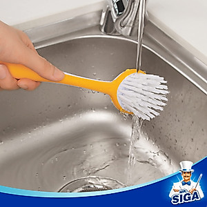 MR.SIGA Round Dish Brush, Size: Dia 5.5 x 25cm - Pack of 3