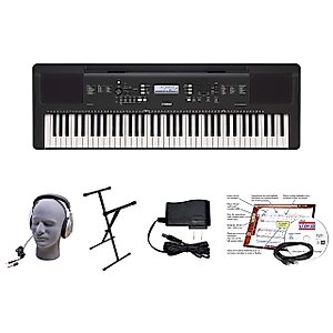 Yamaha PSR-EW310 EPS 76-Key Educational Keyboard Pack with Power Supply, X-Style Stand, Headphones, USB Cable, and Instructional Software, YAM PSREW310