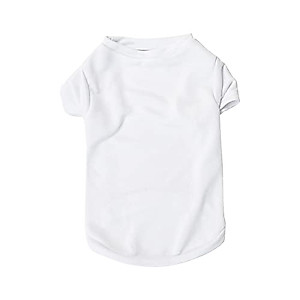 Craft Express Sublimation Blank Pet T-Shirt - Medium, Large, and Extra Large Size Shirts for Pets Ready to be Personalized - Set of 2 (Medium)