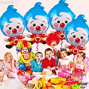 KatchOn, Big Plim Plim Balloons - 24 Inch, Pack of 4 | Clown Balloons for Plim Plim Party Decorations | Plim Plim Birthday Party Supplies | Plim Plim Balloon Foil for Circus Theme Party Decorations