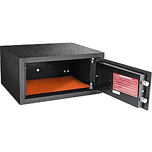 Barska AX12888 Quick Access Keypad Biometric Fingerprint Security Safe Box 0.46 Cubic Ft, Black