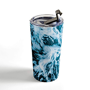Society6 Nature Magik Tropical Waves Travel Mug, 20oz, Blue