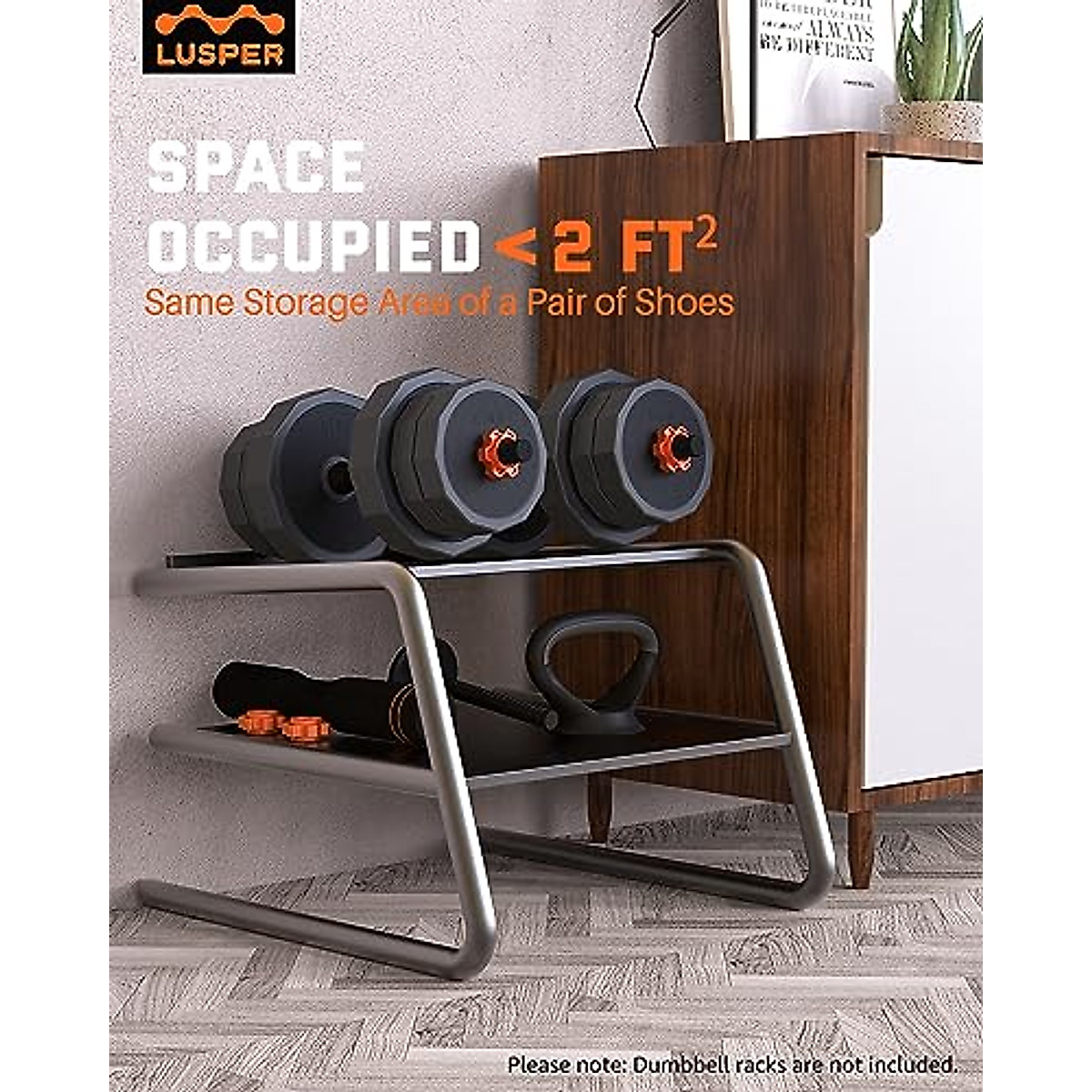 Lusper Adjustable Weights Dumbbells Set, 44lbs Free Weights with 3 Modes, Weights Set Fitness Exercise, Home Gym Workouts for Men and Women