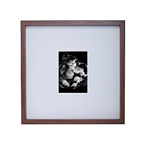 Mikasa Wood Gallery Wall Frame, 15x15 Matted to 5x7, 16x1.57x16 Inch, Walnut
