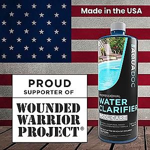 Pool Clarifier Liquid for Fast Acting Cloudy Water Treatment, Swimming Pool Water Clarifier Pool Owners Love, Use Our Clarifier to Keep Your Pool Clear | AquaDoc 32oz