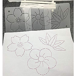 Bequilter 9pcs/Set Quilting Creations Quilting Stencil Sewing Stencils Kit Embroidered Template Handmade DIY Sewing Tool Set