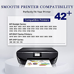 65XL Ink Cartridge Combo Pack Remanufactured for HP 65 XL Ink Replacement for Envy 5055 5052 5058 DeskJet 3755 2652 2655 3722 3723 3752 3758 3730 3720 3700 2622 2655 Printer (1 Black, 1 Color)