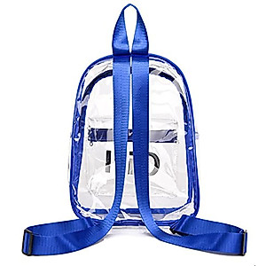 Girls Backpack Clear Satchel Heavy Duty School Bags Bookbags (Blue), Medium