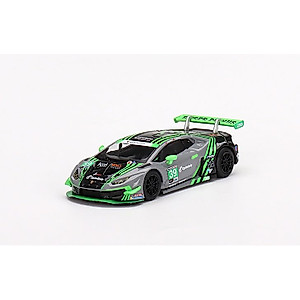 True Scale Miniatures Model Car Compatible with Lamborghini Huracán GT3 EVO #39 2022 IMSA Road America 2nd Place Limited Edition 1/64 Diecast Model Car MGT00499