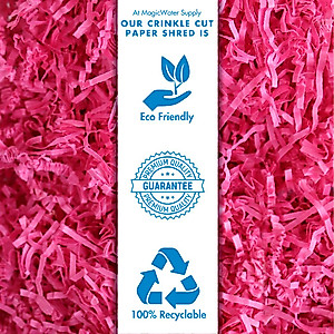 MagicWater Supply Soft & Thin Cut Crinkle Paper Shred Filler (1/2 LB) for Gift Wrapping & Basket Filling - Raspberry