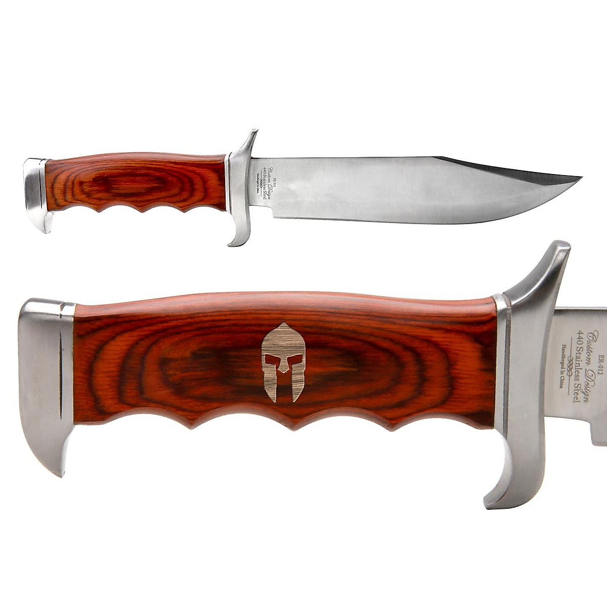 NDZ Performance Elk Ridge Outdoor Hunting Fixed Blade Full Tang Knife Spartan Helmet 1