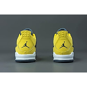 Nike Little Kid Jordan 4 Retro Lightning Tour Yellow/Dark Blue Grey (BQ7669 700) - 12.5 Multicolor 12.5 Little Kid