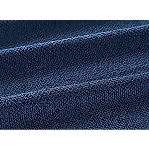 ESSELL 6 Piece Soft & Strong Towel Set, 100% Cotton | Popcorn Textured Weave, 680 GSM | Highly Absorbent & Quick Dry | Home, Hotel & Spa Towels for Bathroom & Sports | Ultra Soft & Durable - Navy Blue