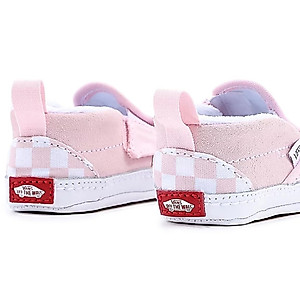 Vans, Infant Slip-On V Crib Sneaker (Blush Pink/True White, 2)