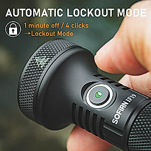 sofirn Small Flashlight Rechargeable 2000 Lumens, IF19 EDC Flashlight 431 Meters Long Throw, Mini Flashlight Super Bright with SST40 LED, TIR Lens, for Emergency, Searching, Camping, Hiking