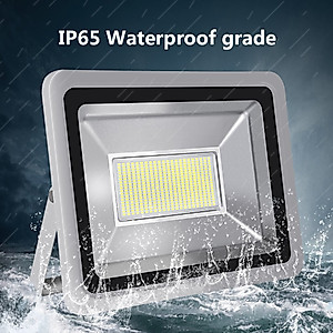 200W LED Flood Light, 20000LM 6000k(Cold White) Floodlight, IP65 Waterproof Super Bright Work Lights, CE and ROHS Certified Outdoor Security Lighting for Garage, Garden, Playground 110V (200)