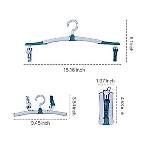 12 PCS Foldable Travel Hangers|Baby Hangers with Clips|Pants Hangers|Space Saving|rv Accessories|Camping
