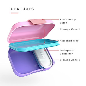 ZOKU Pink Neat Bento Jr. and Kitty Kids Pocket Utensil Set Bundle