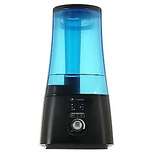 PureGuardian 2-Gallon Ultrasonic Warm and Cool Mist Humidifier with UV-C, Aromatherapy Tray, 100 Hours. Run Time, Covers 380 Sq. Ft., Quiet, Filter Free, Blue/Black, H5450BCA