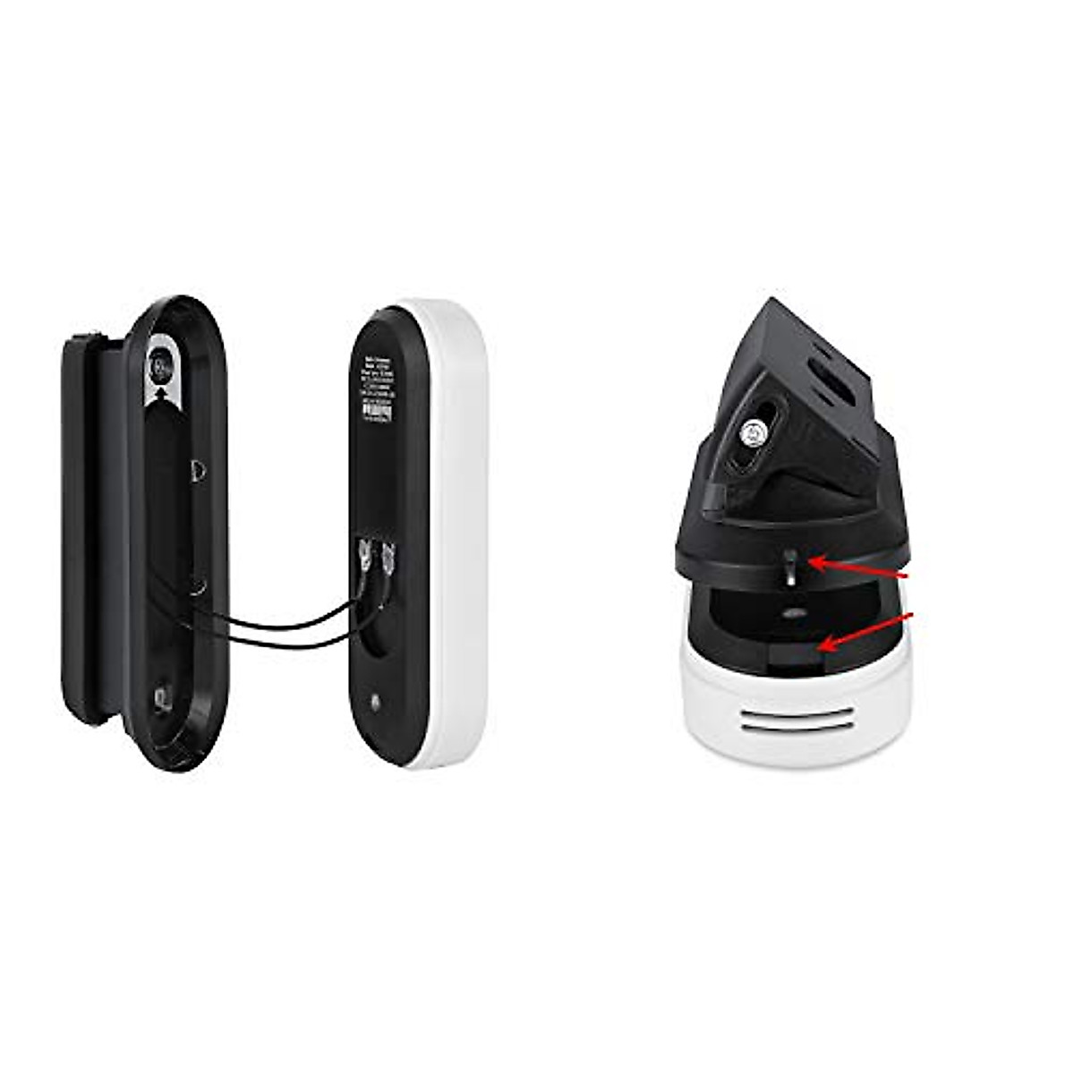 Wasserstein 30° to 55° Horizontal Wedge Wall Mount Compatible with Arlo Essential Wired Video Doorbell - Flexible Mounting Options (Black) (NOT Compatible with Essential Arlo Doorbell Wire-Free)